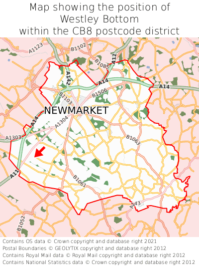 Where is Westley Bottom? Westley Bottom on a map