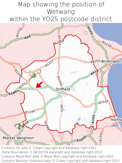 Where is Wetwang? Wetwang on a map