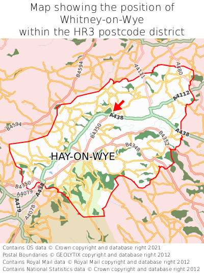 Where is Whitney-on-Wye? Whitney-on-Wye on a map