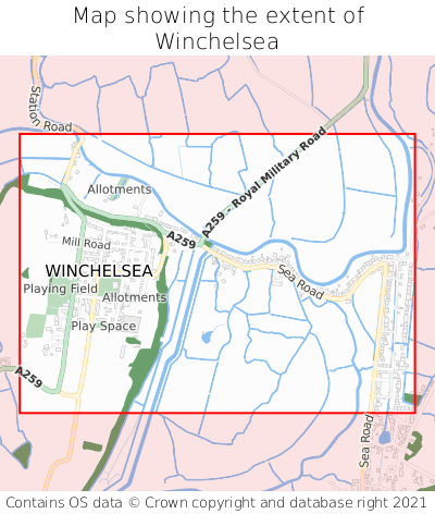 Where is Winchelsea? Winchelsea on a map