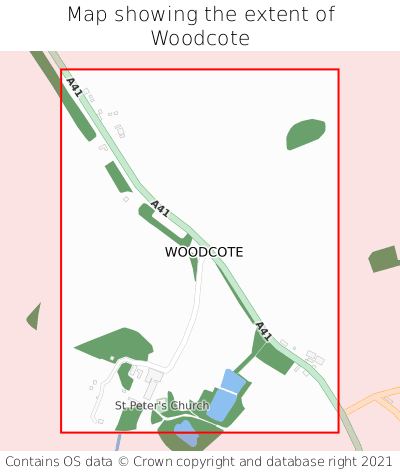 Where is Woodcote? Woodcote on a map