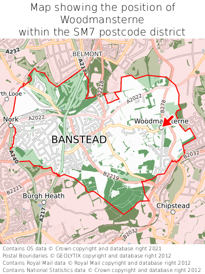 Where is Woodmansterne? Woodmansterne on a map