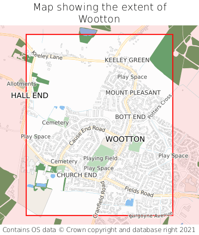 Where is Wootton? Wootton on a map